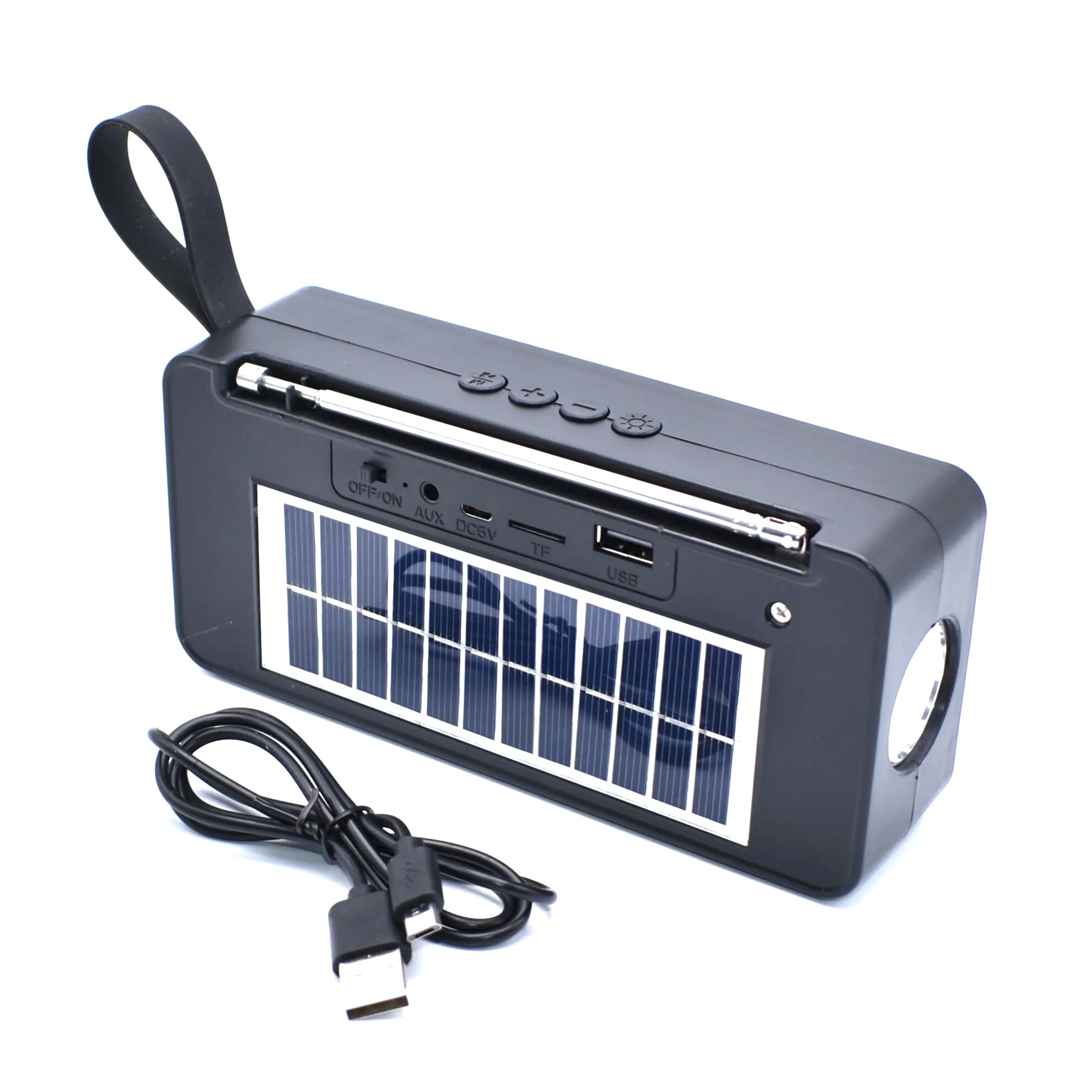 Boxa portabila BASS Bluetooth 5.0, incarcare solara si USB, lanterna ...