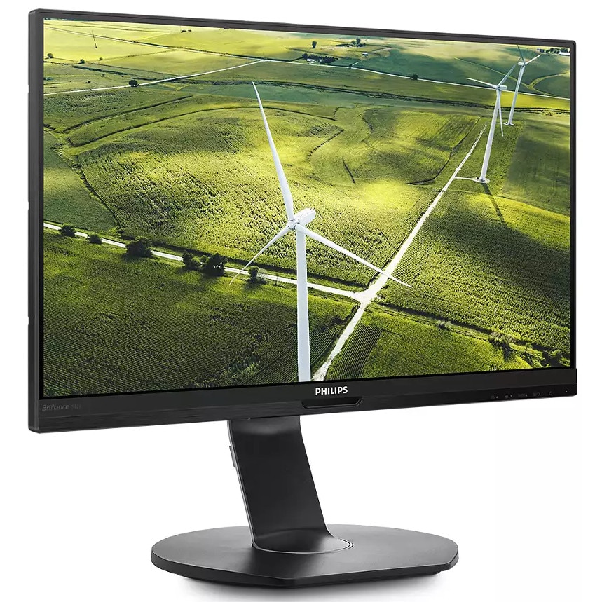 Монитор Philips 241B7QGJEB + универсална стойка Neomounts, 23.8", WLED ...
