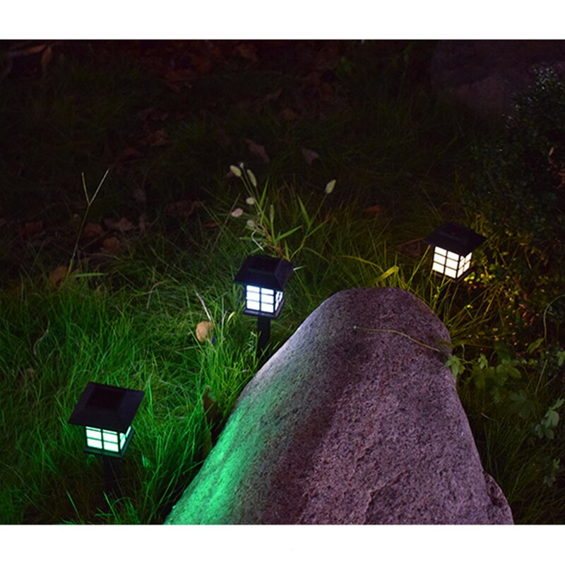 Set 4x Lampa solara de gradina, iluminare LED, Rezistent la apa IP65 ...