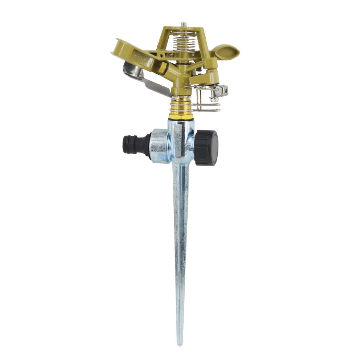 Aspersor cu impuls, alama, max 530 mp, pivot zinc, Meister - eMAG.ro