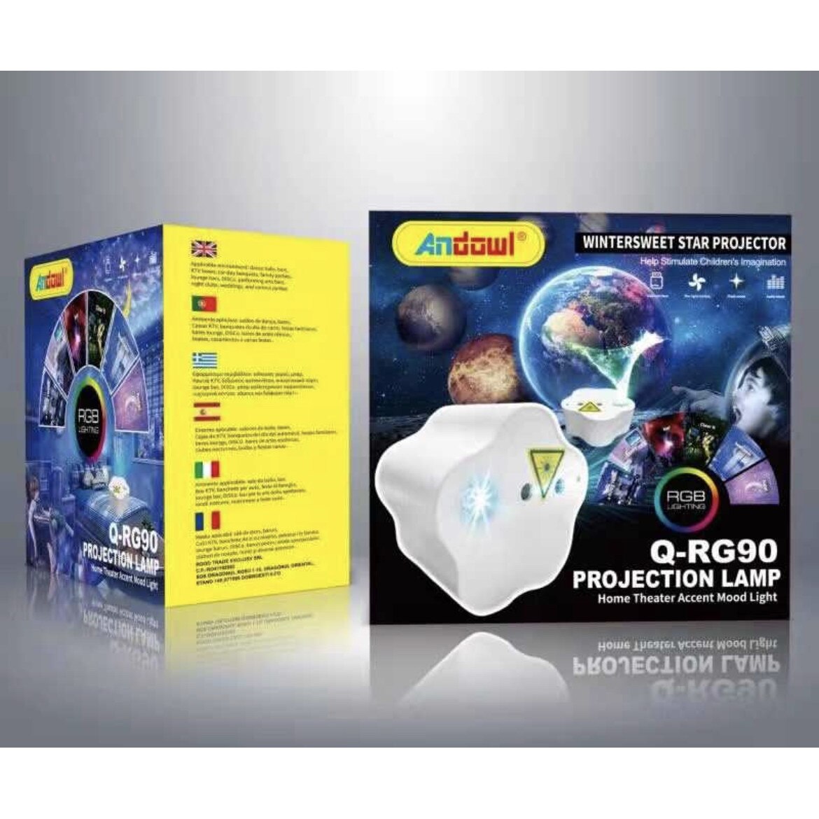 Lampa Proiector Cu Telecomanda Andowl Q-RG90, Lumini Laser RGB - eMAG.ro