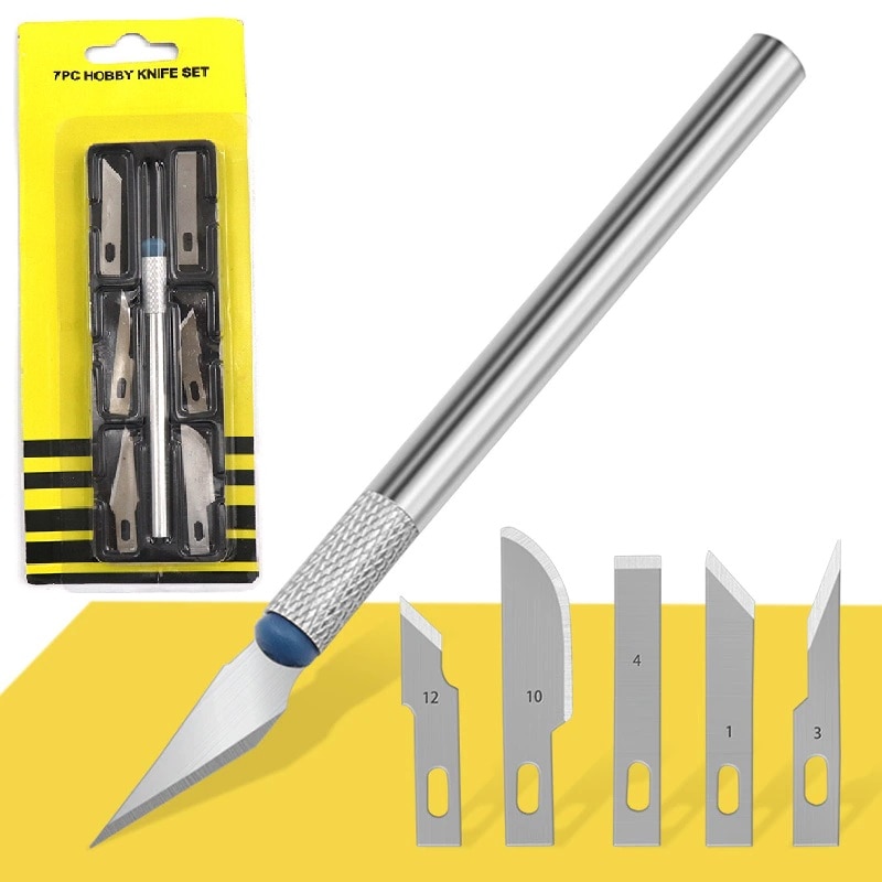 Set 6 buc. cutter + diverse lame de schimb pentru folie autocolant, AVX ...