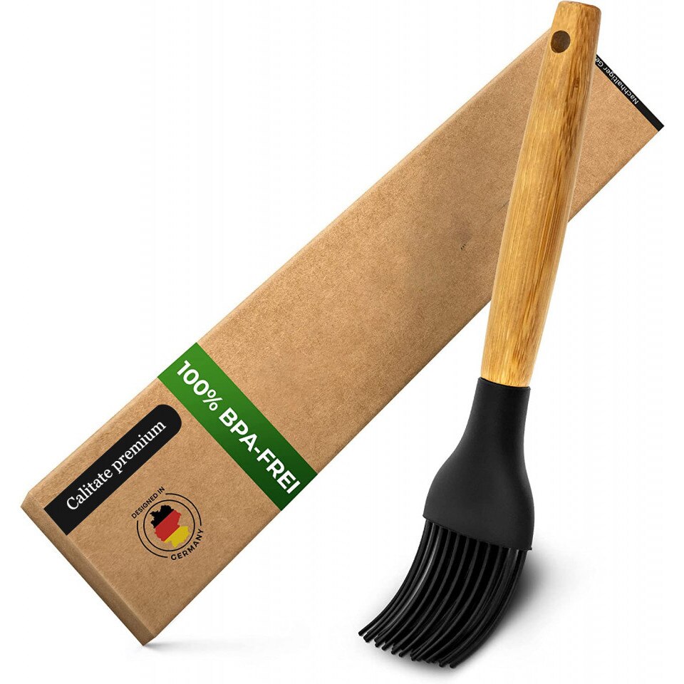 Pensula de patiserie Bambua, 100% fara BPA si rezistenta la caldura ...