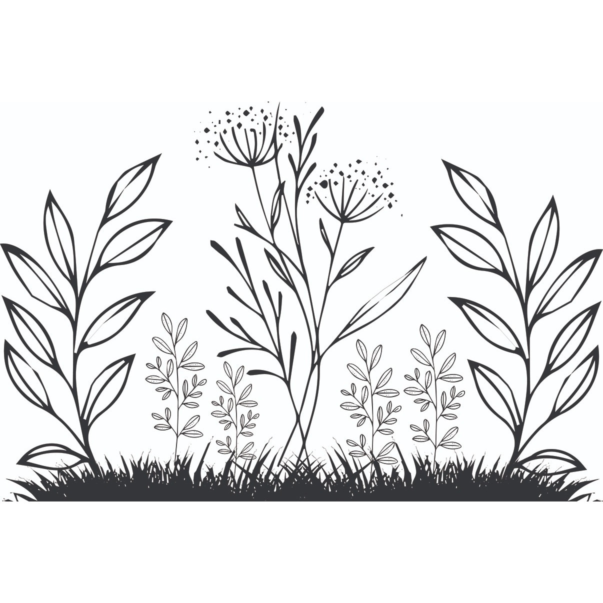 Sticker decorativ, Flori, Negru, 85 cm, 7154ST - eMAG.ro