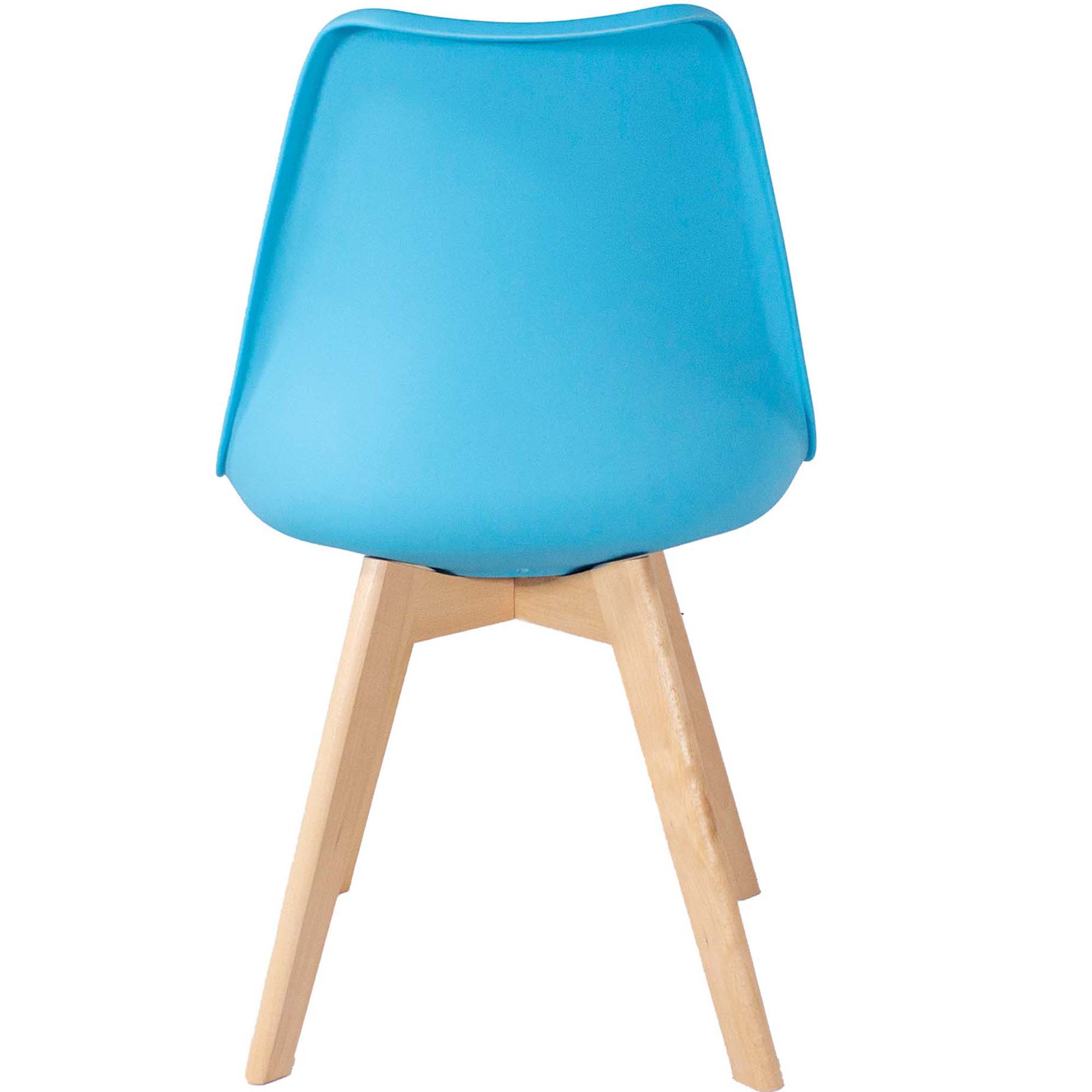 Set 4 scaune DENVER Stockholm, turcoaz, model scandinav, sezut tip ...