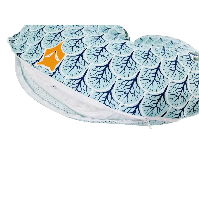 Perna alaptare cu husa bumbac detasabila Kidizi Celia Animals Mint ...