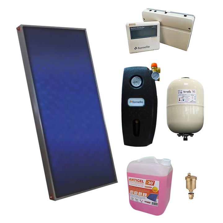 Set sistem solar presurizat, panou Sunsystem PК SL FP 2.0, controller, vas expansiune, grup ...