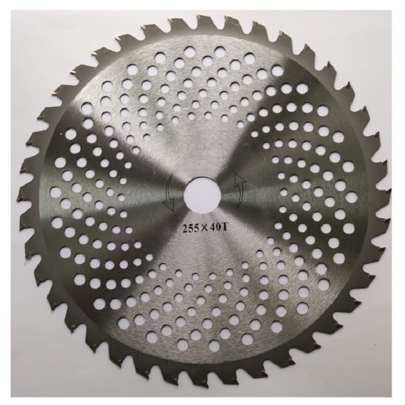 Disc metalic perforat pentru motocoasa 255x25.4 mm 40T - 40 dinti cu ...