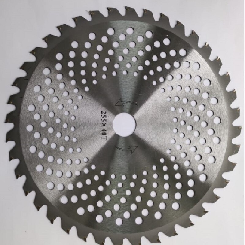 Disc metalic perforat pentru motocoasa 255x25.4 mm 40T - 40 dinti cu ...