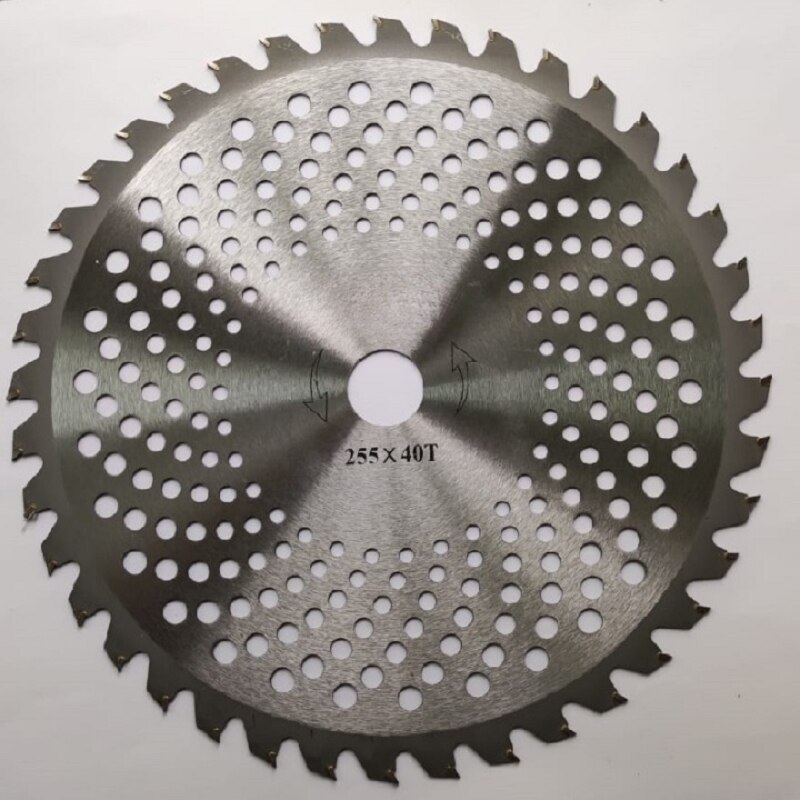 Disc metalic perforat pentru motocoasa 255x25.4 mm 40T - 40 dinti cu ...