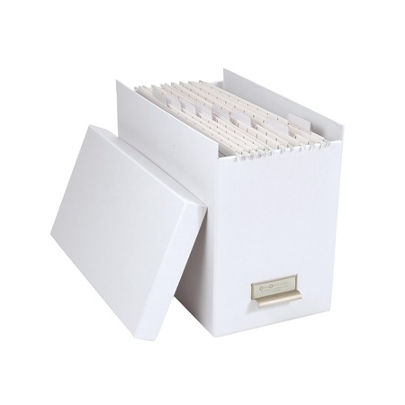 Cutie organizare documente cu 8 fisiere, Johan, alb, 18,5 x 35 x 26.5 ...
