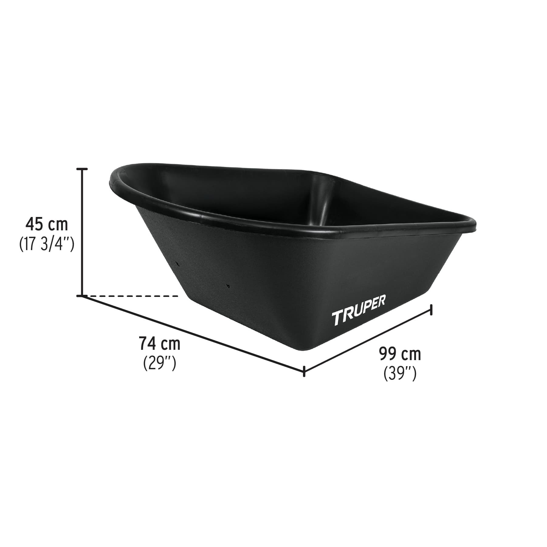 Roaba cu cuva din polietilena dura, volum 170 L Truper - eMAG.ro