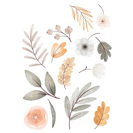 Sticker decorativ - Flori pastel - 50x70cm - eMAG.ro