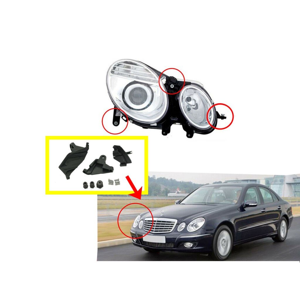 Kit reparatie Dreapta, urechi rupte faruri compatibil Model Mercedes E ...