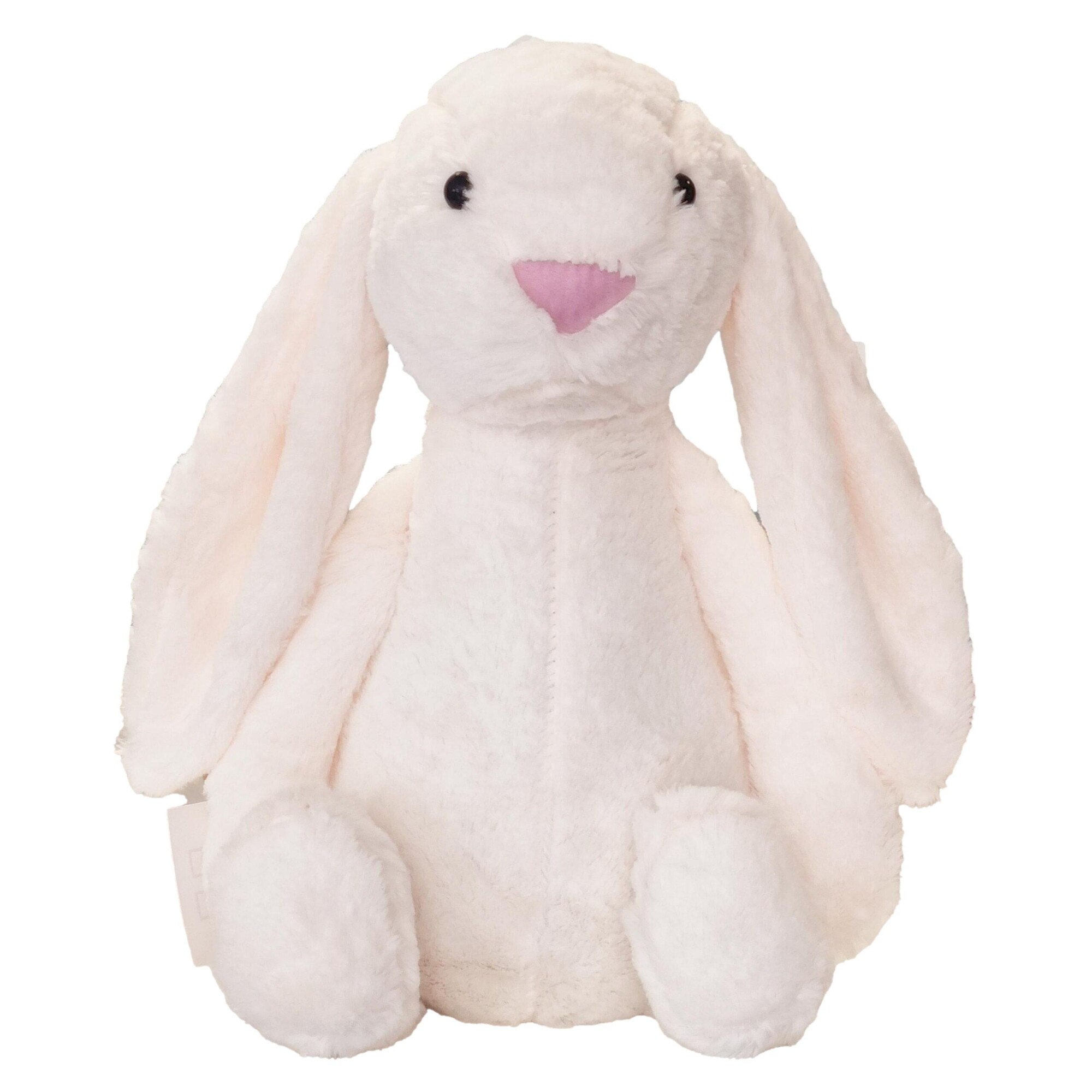 Mascota de plus iepuras Jelly, Poliester, 55-60 x 30 cm, Alb - eMAG.ro