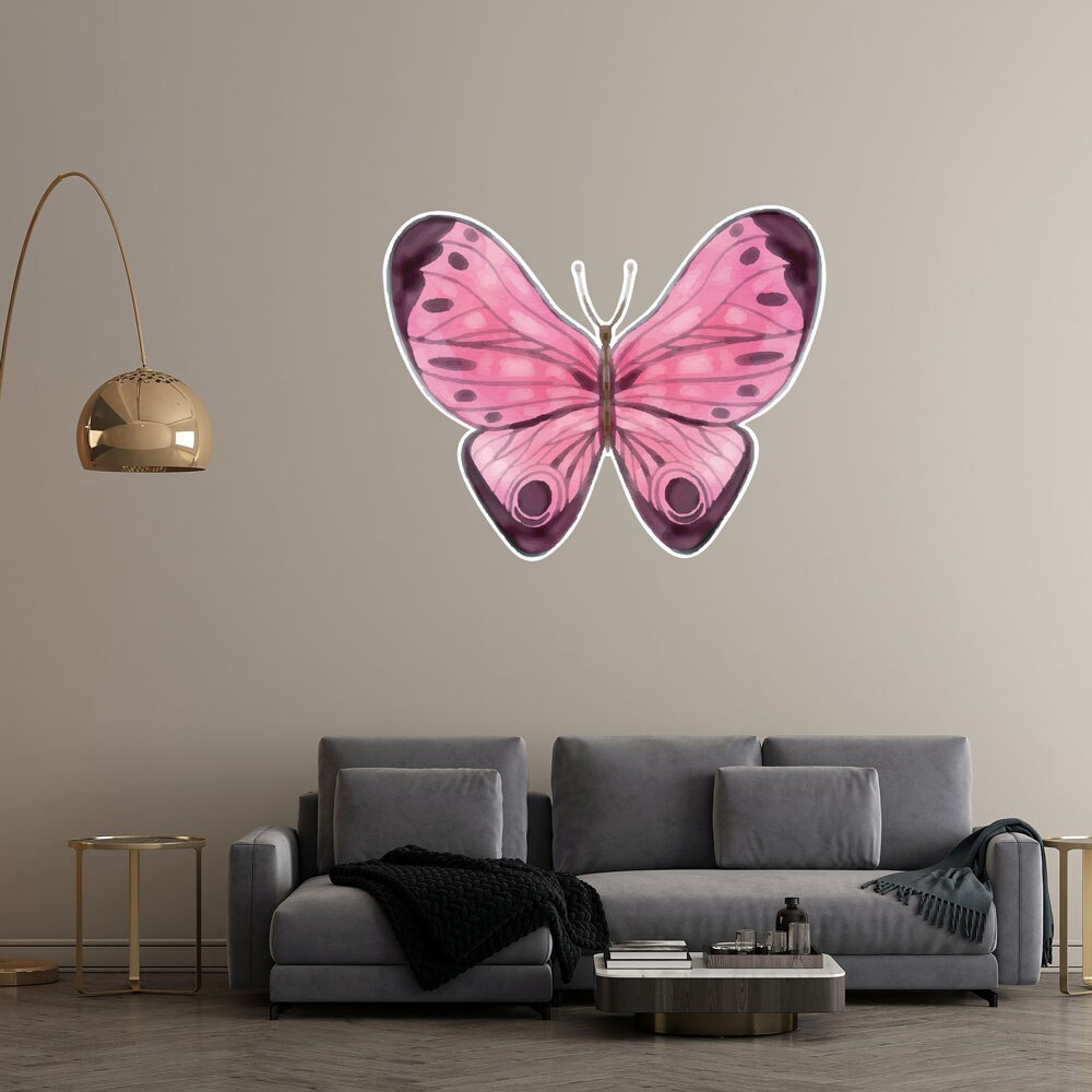 Autocolant de perete - Fluture roz - eMAG.ro