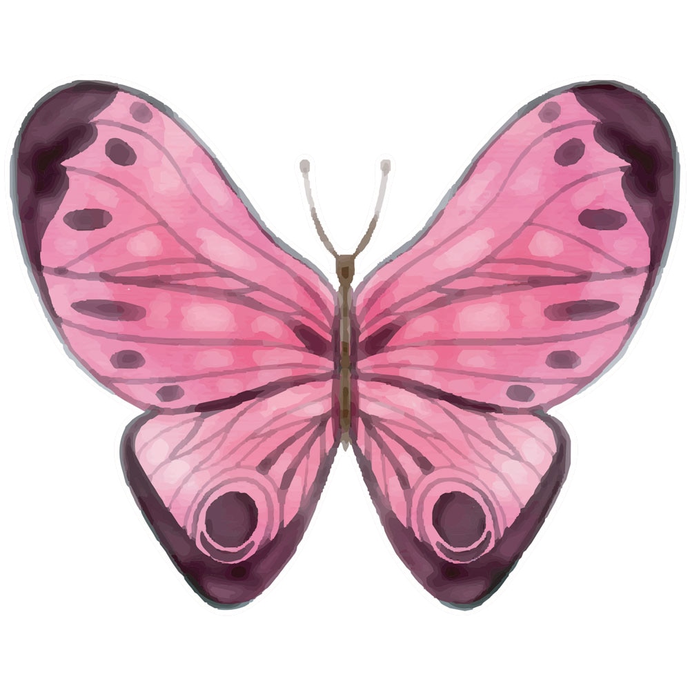 Autocolant de perete - Fluture roz - eMAG.ro