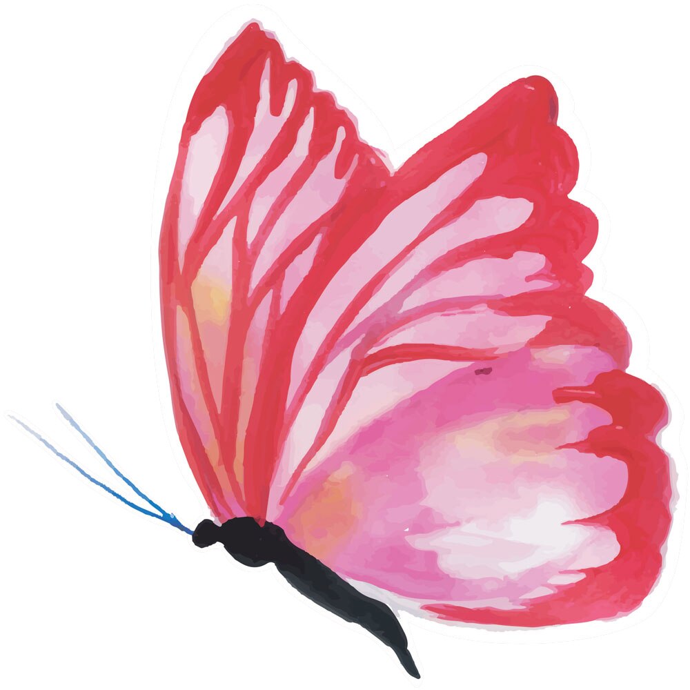 Autocolant de perete - Fluture roz - eMAG.ro