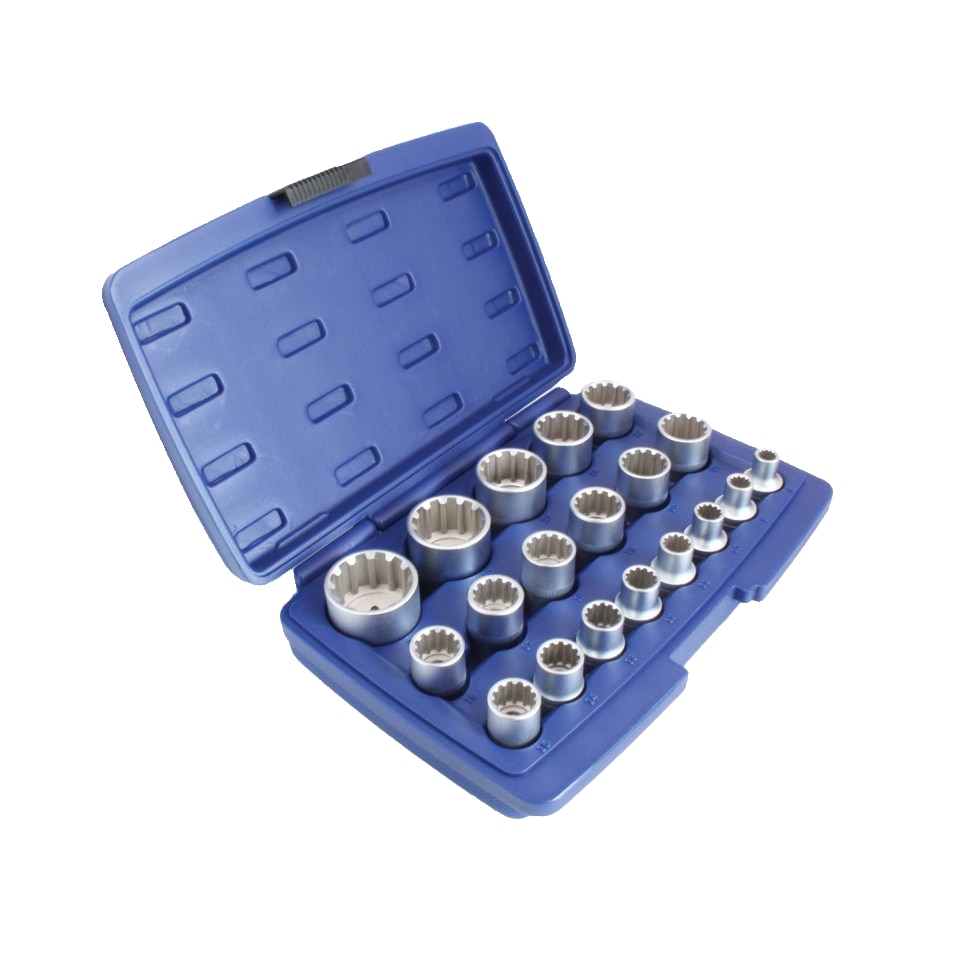 Trusa tubulare Vario Plus 12 colturi, 8 - 32 mm, 1/2", 19 piese, Asta ...