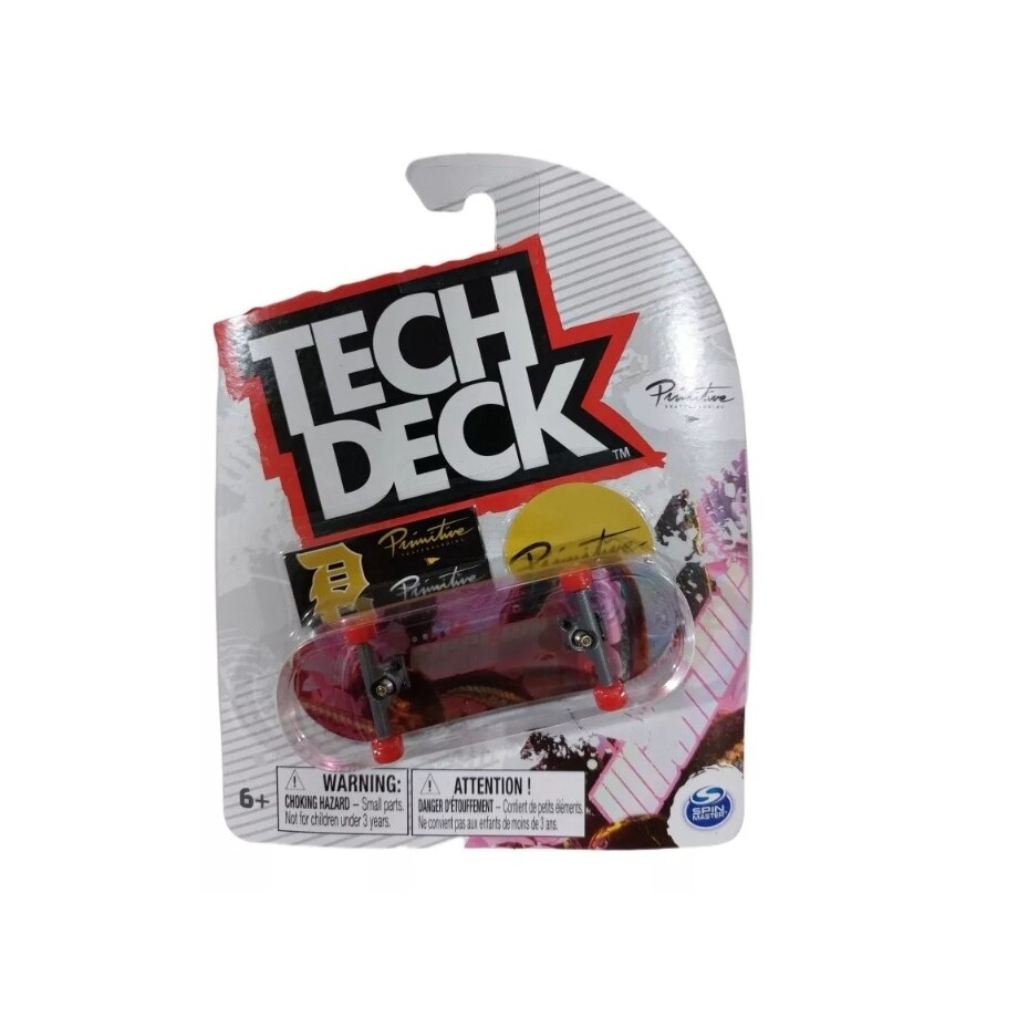 Mini placa skateboard Tech Deck Primitive, Multicolor, Roz, 9 cm - eMAG.ro