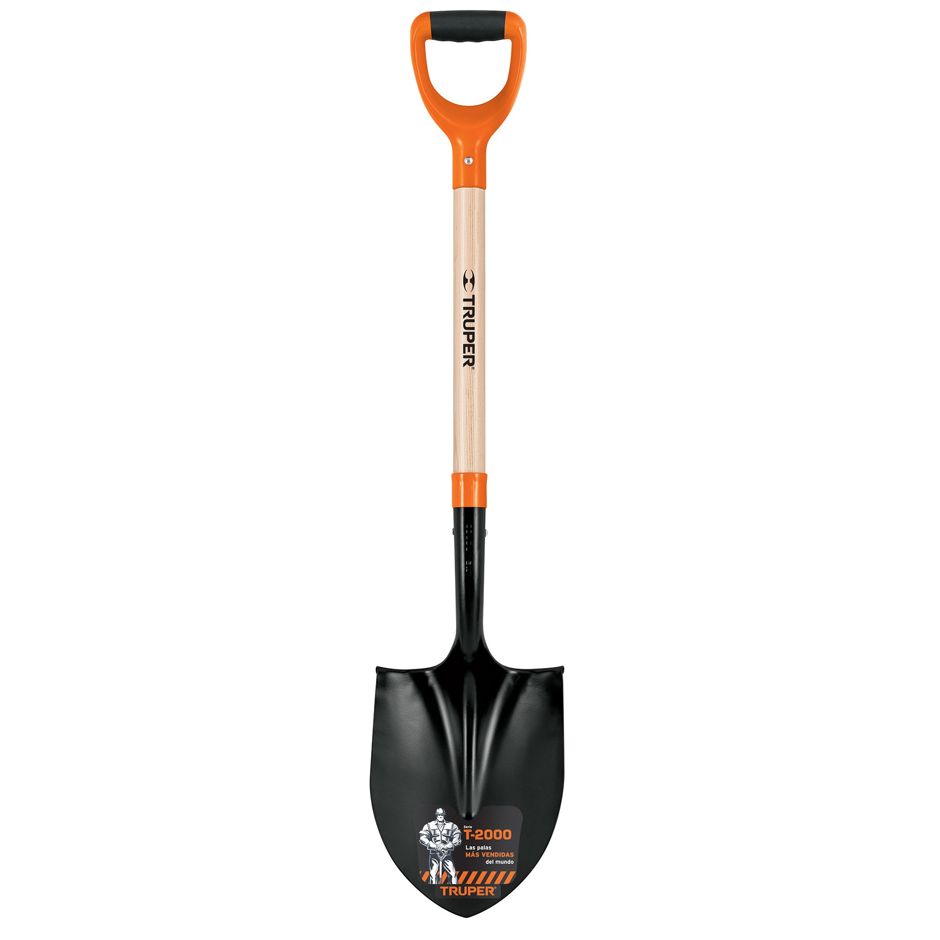 Lopata cu varf ascutit, cu coada din lemn si maner d - comfort grip, L ...