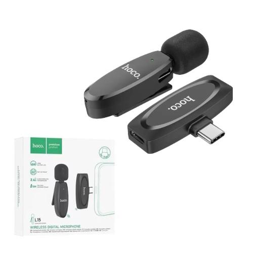 Микрофон тип лавалиер, HOCO Premium Product, Plug & Play, USB-C, 70mAh ...