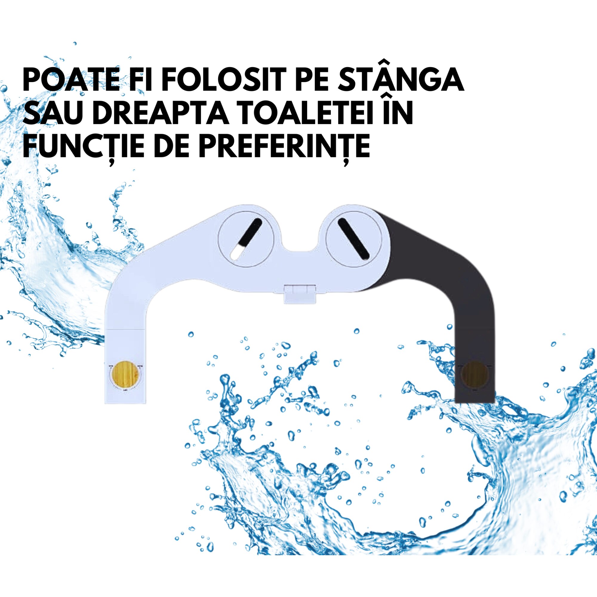 Bideu non-electric, Castellano, Atasabil la vasul de toaleta, Atasament ...