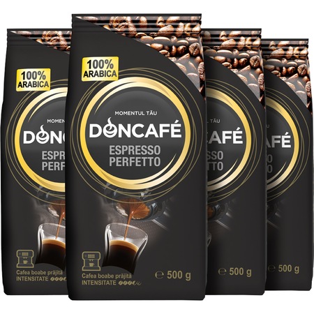 Pachet Cafe Espresso, 4x Cafea Boabe Doncafe Espresso Perfetto, 500g ...