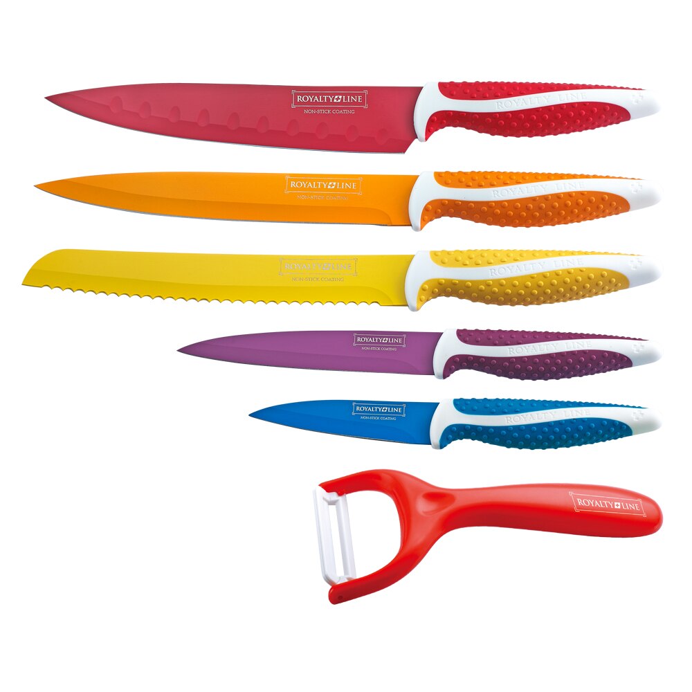 Set cutite din inox,acoperire antiaderenta,Royalty line,6piese - eMAG.ro