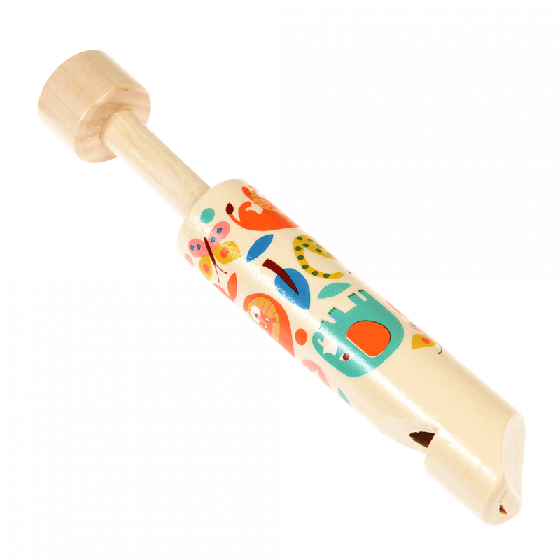 Fluier din lemn cu model imprimat, 14 cm, Rex London - eMAG.ro