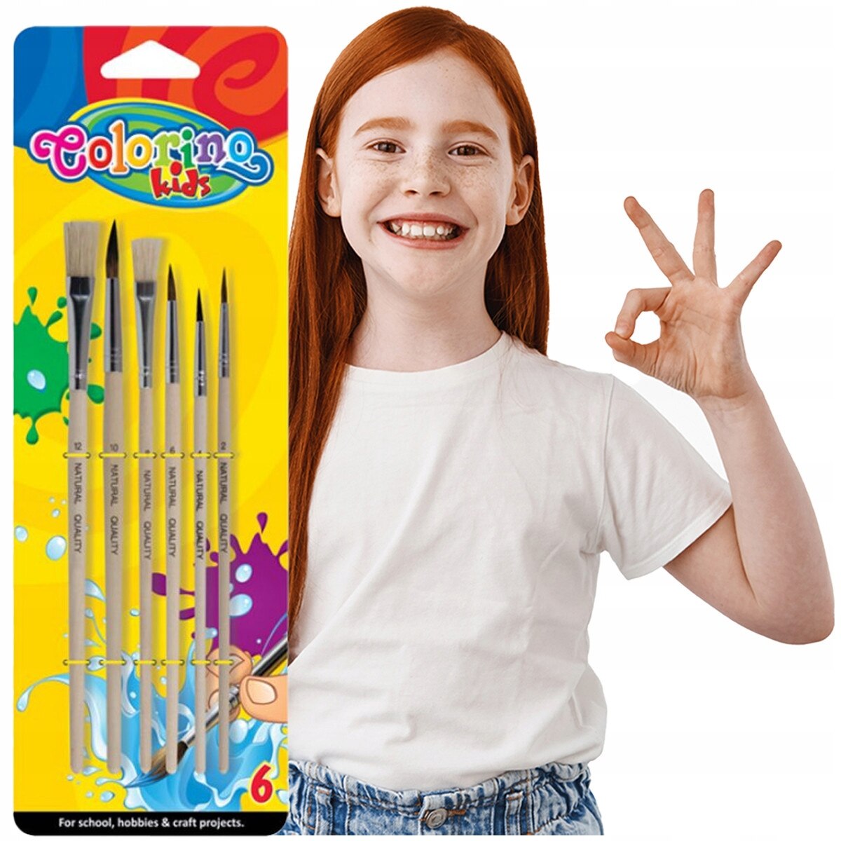 Set pensule pentru colorat, Colorino Kids, Maro - eMAG.ro