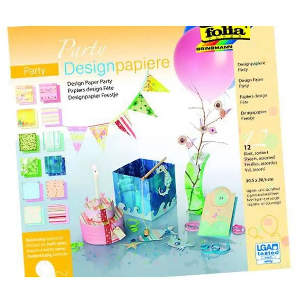 Hartie cu modele pentru lucru manual, Folia, 30.5 x 30.5, 12 coli ...