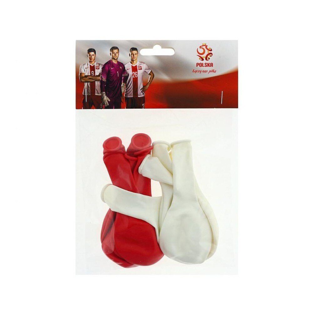 Set 10 baloane rosu alb 25cm - eMAG.ro