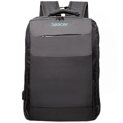 Rucsac New York pentru notebook, Spacer, 17", compartiment laptop si ...
