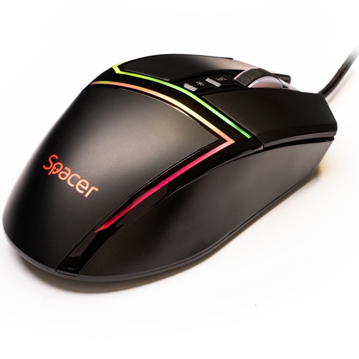 Mouse Alien Pro, Spacer, gaming, cu fir, USB, optic, rezolutie ...