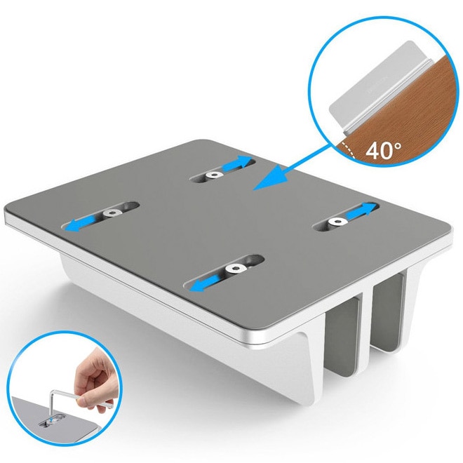 Stand vertical pentru notebook, Spacer, notebook 14/17", dublu ...