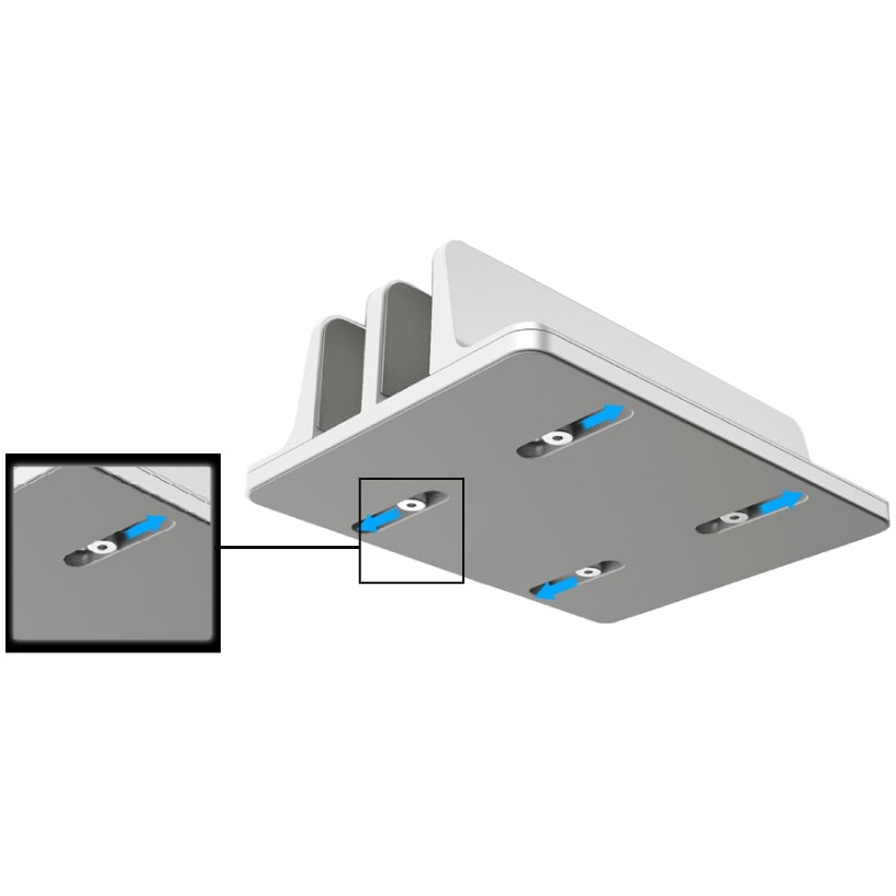 Stand vertical pentru notebook, Spacer, notebook 14/17", dublu ...