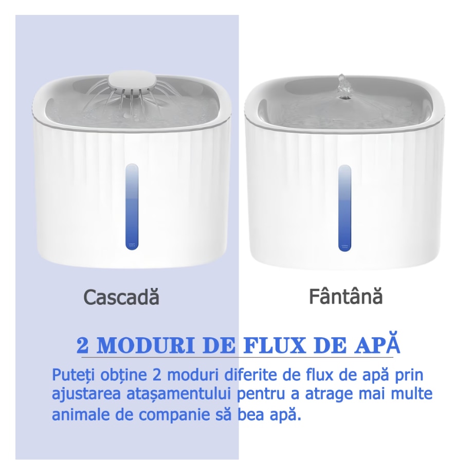 Distribuitor automat de apa tip fantana, LED, 3L, 6 filtre, Alb - eMAG.ro