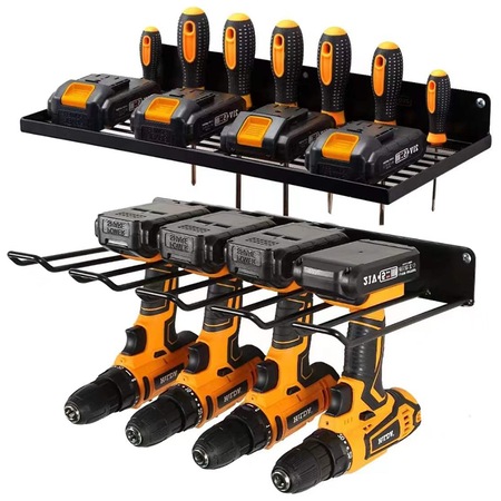 Set 2 rafturi pentru scule, Metal, Negru - eMAG.ro