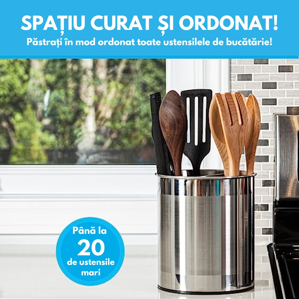 Suport Rotativ pentru Tacamuri, 2L, Inox, 3 Sectiuni, Bukate® - eMAG.ro