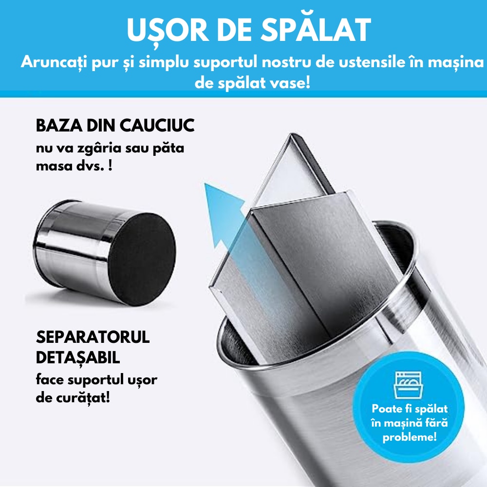Suport Rotativ pentru Tacamuri, 2L, Inox, 3 Sectiuni, Bukate® - eMAG.ro