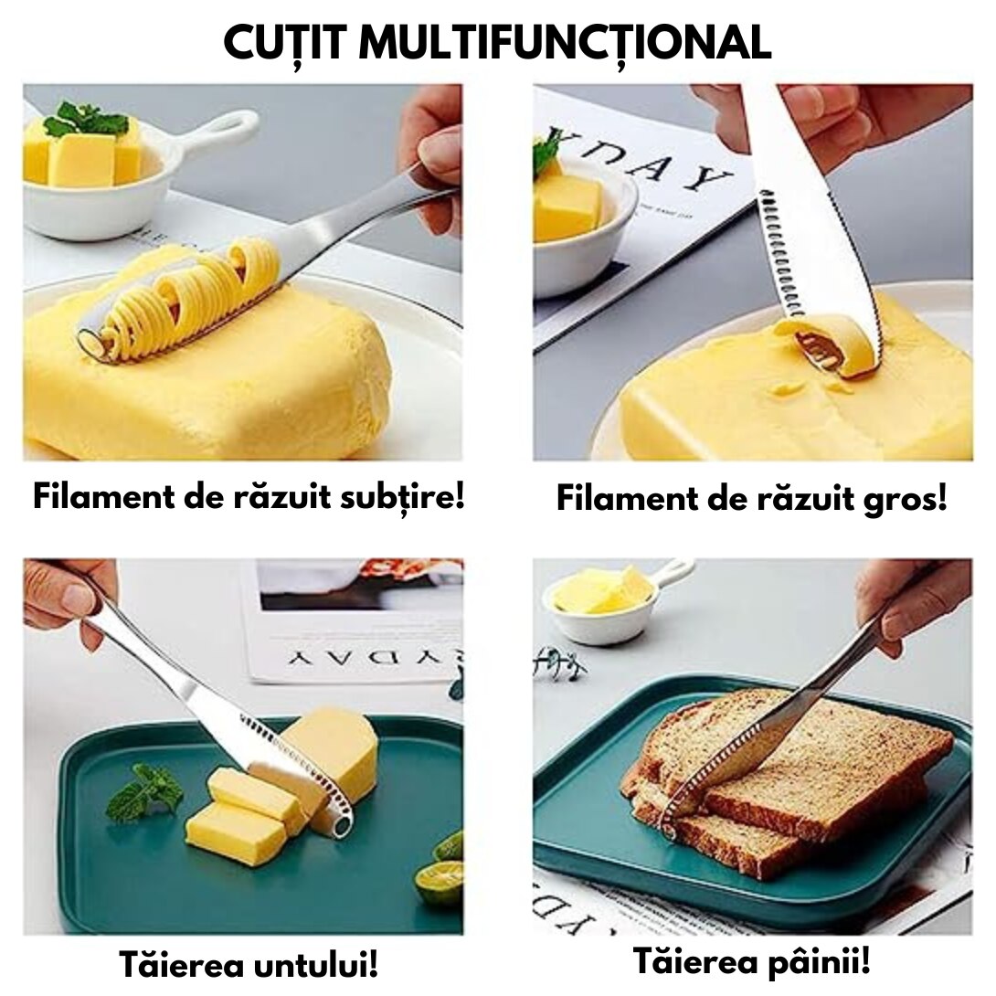 Cutit pentru Unt cu Margini Zimtate, pentru Branza, Crema Tartinabila ...