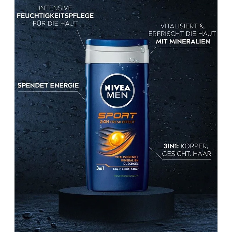 Nivea Men Sport душ гел 3в1 250 мл - eMAG.bg