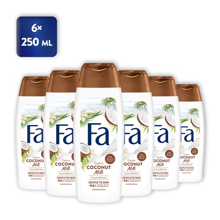 Gel de dus cu lapte de cocos Fa, 6x250 ml - eMAG.ro