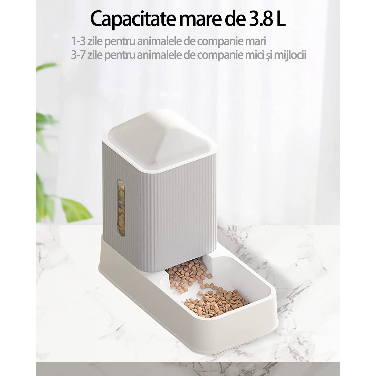 Set dozator automat de apa si mancare, BYONDSELF®, 3.8L, potrivit ...