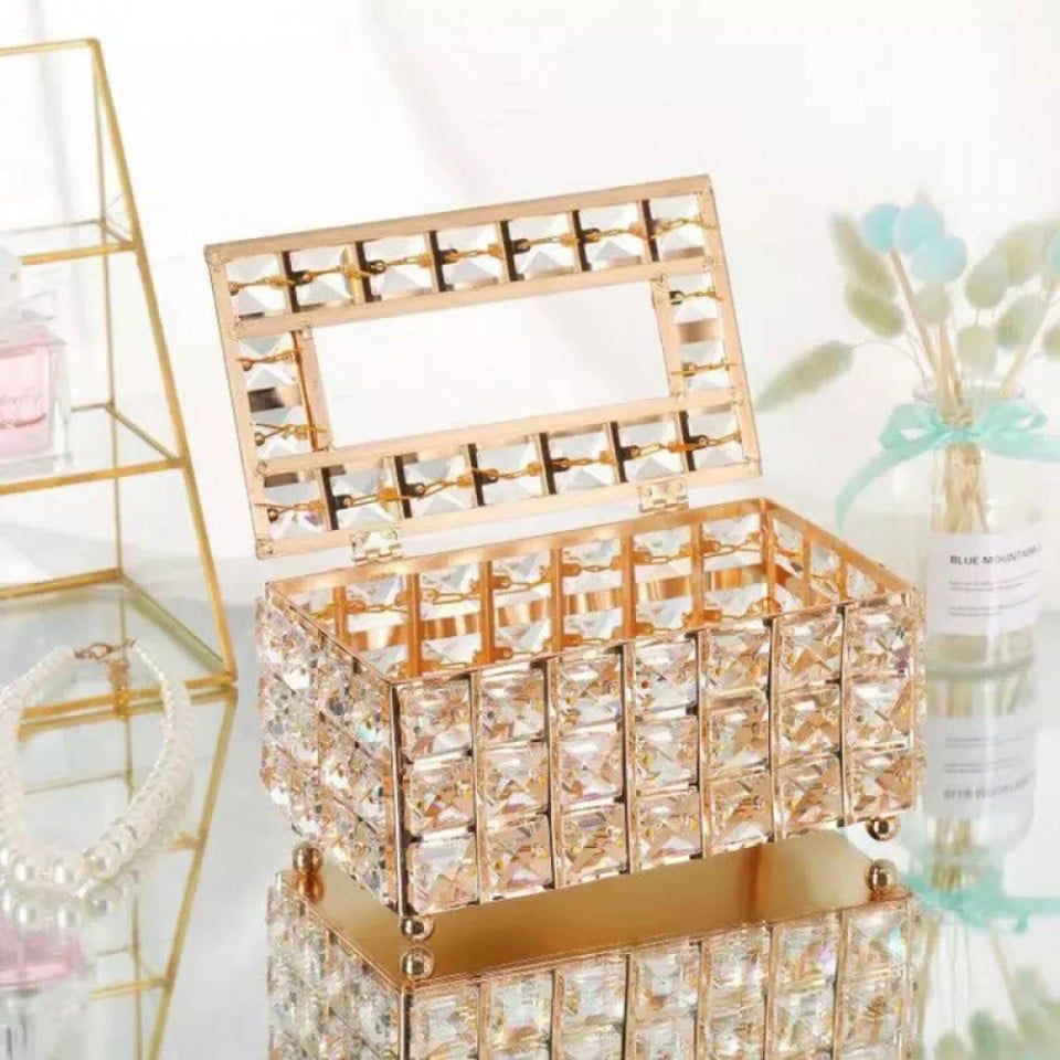 Suport servetele, metal+sticla, 20x12x9,5cm - eMAG.ro