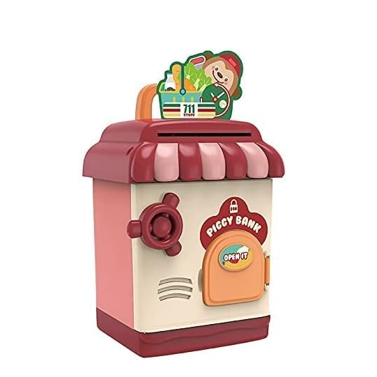 Pusculita interactiva pentru copii cu functie ATM si cod Pin tip Banca ...