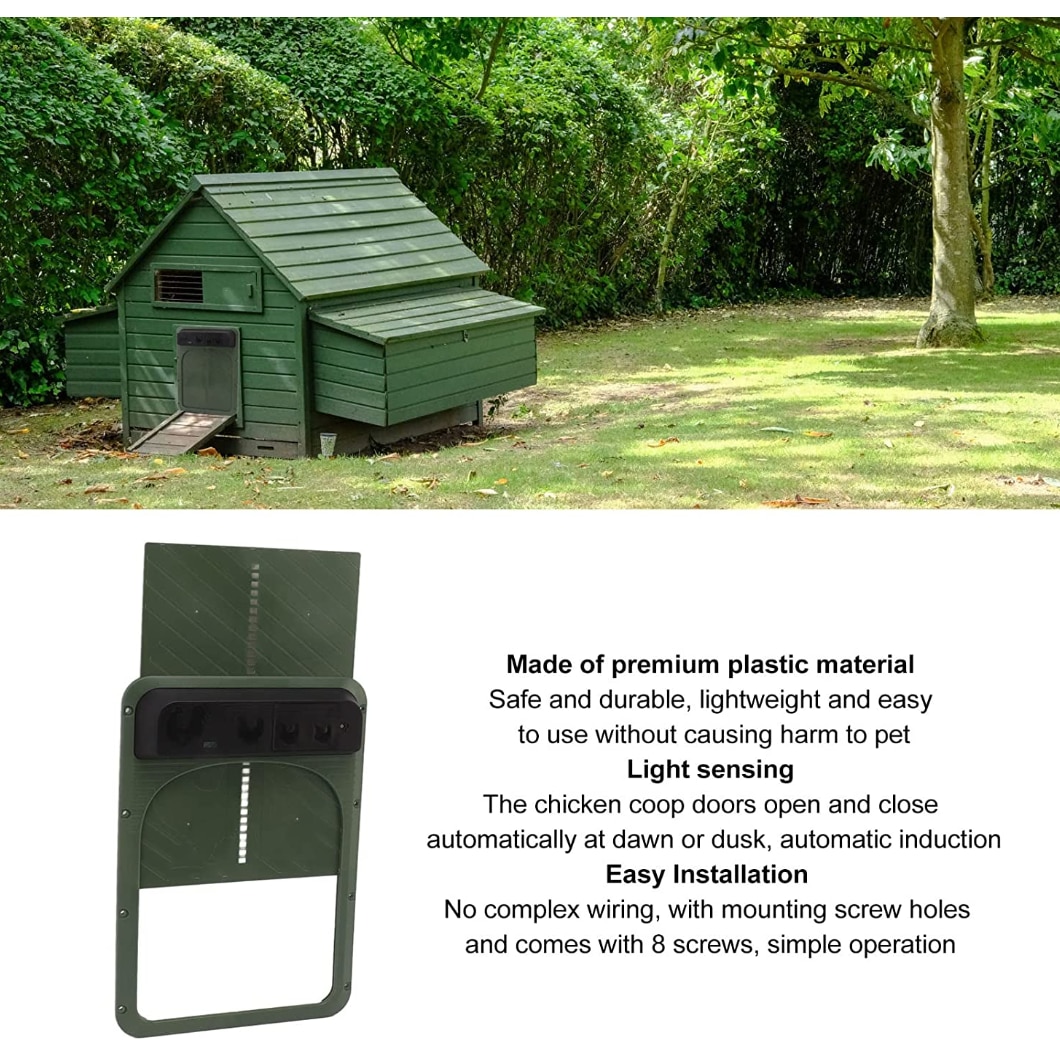 Usa automata pentru cotet gaini, Plastic, Verde - eMAG.ro