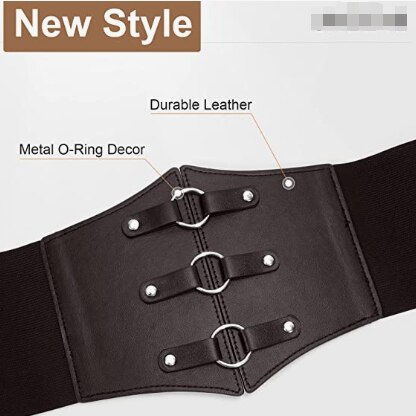 Corset de dama, Piele Ecologica, 60-80 cm, Negru - eMAG.ro