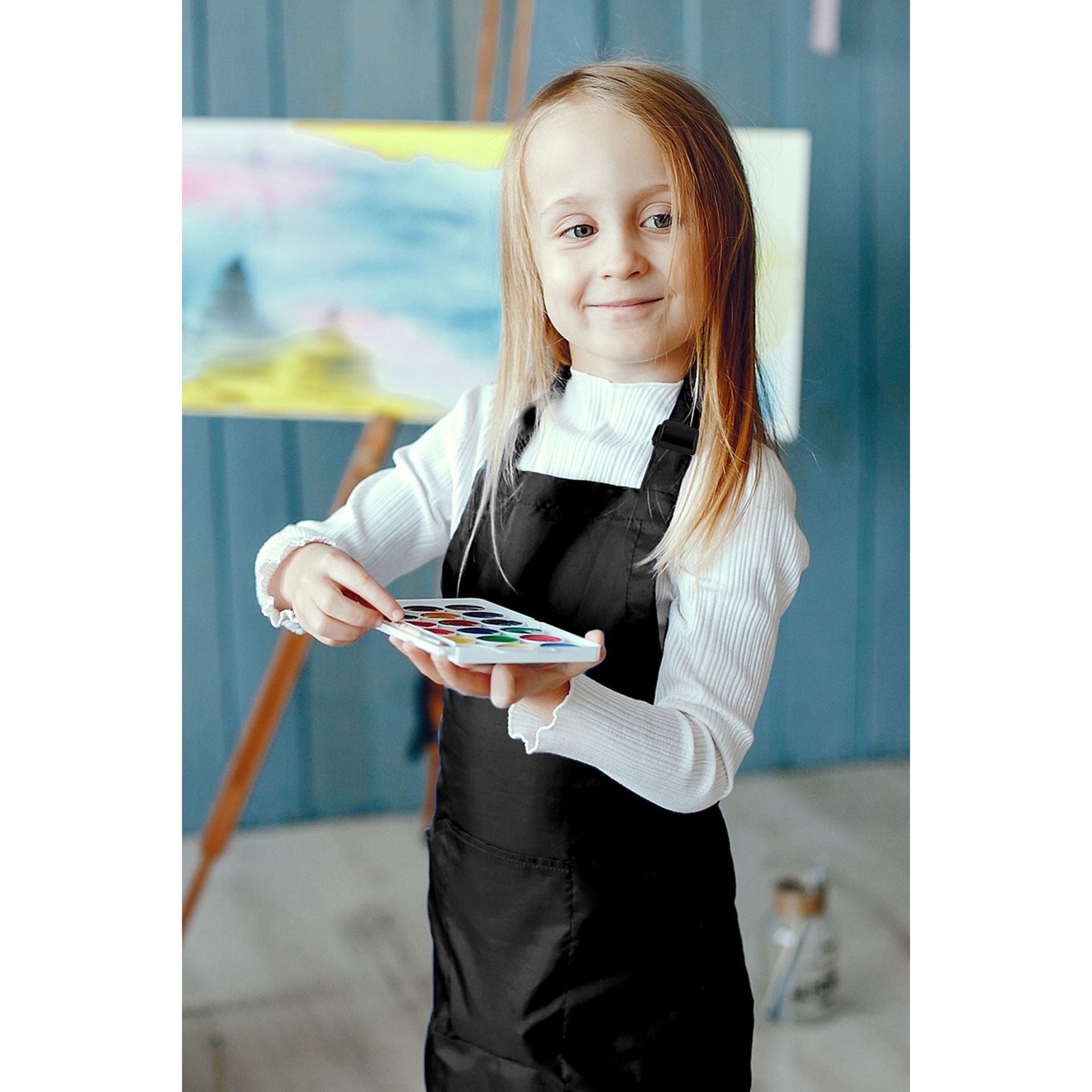 Sort de gatit pentru copii, Lepni.me, Negru - eMAG.ro